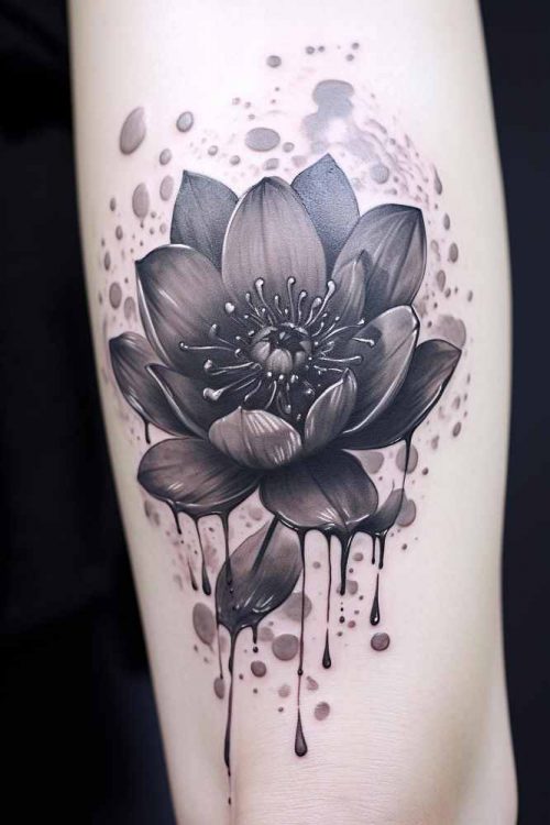 Tatouage fleur de lotus - renaissance - renouveau - Inspiration - eau